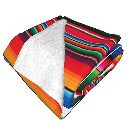 Mexican Serape Designs Blanket Soft Printed Comfortable Throw Air Conditioner Blanket for Living Room 60"x50"