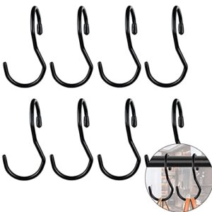 purse organizer hooks for closet - 8 pcs black handbags hooks purse hangers for closet with unique twisted hook design hanging for belts scarves hats clothes pots and pans