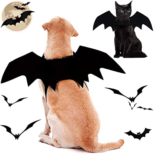 Brocarp Dog Bat Costume, Halloween Pet Costumes Dog Bat Wings, Cosplay Cat Dog Costume Party Clothes Funny Outfit Cool Apparel for Small Medium Large Dogs Cats (XL)