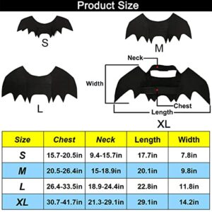 Brocarp Dog Bat Costume, Halloween Pet Costumes Dog Bat Wings, Cosplay Cat Dog Costume Party Clothes Funny Outfit Cool Apparel for Small Medium Large Dogs Cats (XL)