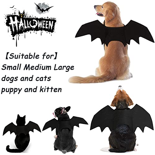 Brocarp Dog Bat Costume, Halloween Pet Costumes Dog Bat Wings, Cosplay Cat Dog Costume Party Clothes Funny Outfit Cool Apparel for Small Medium Large Dogs Cats (XL)