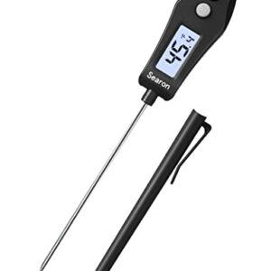 Searon Meat Thermometer Digital - Food Thermometer 3 Seconds Instant Read,Auto-Sleep,Waterproof,Backlight Display for Cooking Kitchen BBQ Grilling Smoker Baking Turkey...