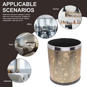 Operitacx European Trash Can Double Layer Wastebasket Decorative Garbage Lidless Waste Paper Basket Container for Bathroom Bedroom Kitchen Home Hotel KTV