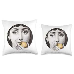 Lina Cavalieri Fornasetti Throw Pillow, 16x16, Multicolor