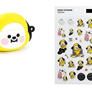 Bangtan Boys_Jimin-Chimmy Official Merchandise_ [PRO] One Chimmy Baby Character Cute Silicone Case Compatible with Airpods Pro + One Chimmy Sticker+Photo Cards Included_Proof Yet to Come Butter