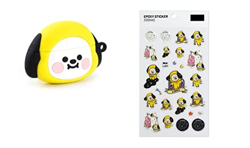 Bangtan Boys_Jimin-Chimmy Official Merchandise_ [PRO] One Chimmy Baby Character Cute Silicone Case Compatible with Airpods Pro + One Chimmy Sticker+Photo Cards Included_Proof Yet to Come Butter