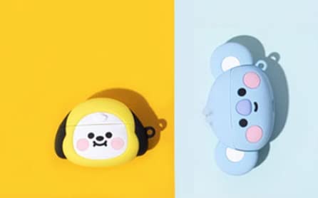 Bangtan Boys_Jimin-Chimmy Official Merchandise_ [PRO] One Chimmy Baby Character Cute Silicone Case Compatible with Airpods Pro + One Chimmy Sticker+Photo Cards Included_Proof Yet to Come Butter