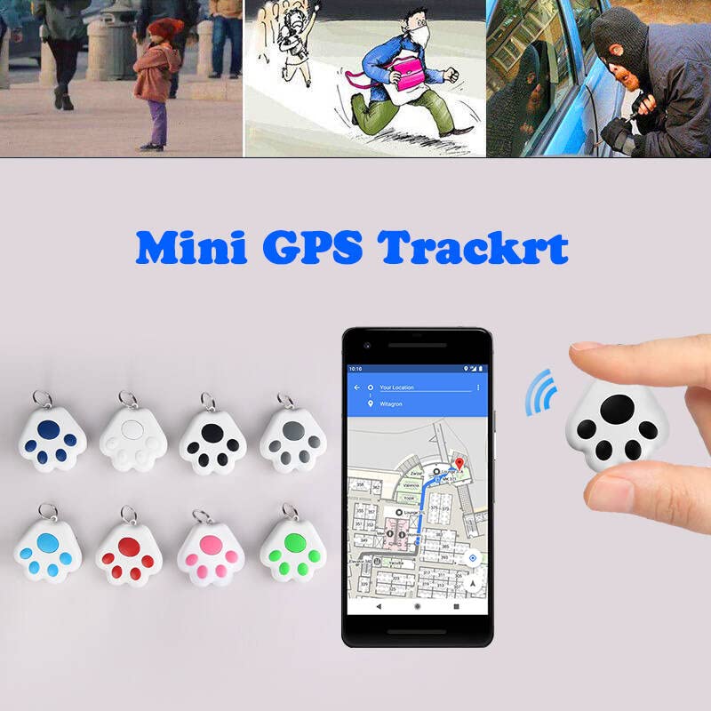 Beauty HAO Mini Dog GPS Tracking Device, No Monthly Fee App Locator, 2022 Upgraded Portable Bluetooth Intelligent Anti-Lost Device for Luggages/ Kid/ Pet Bluetooth Alarms (1Pack, Pink)