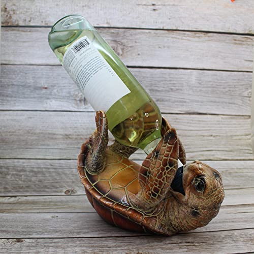 Sea Turtle Bottle Holder Turtle Figurine Natural Color Turtle Wine Bottle Holder