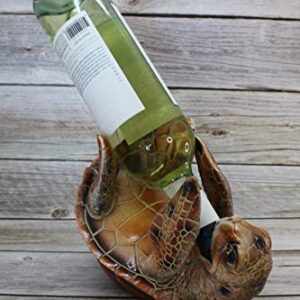 Sea Turtle Bottle Holder Turtle Figurine Natural Color Turtle Wine Bottle Holder