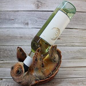 Sea Turtle Bottle Holder Turtle Figurine Natural Color Turtle Wine Bottle Holder