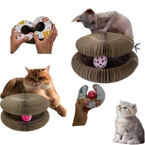 snuffle paw accordion for cats - magic organ cat scratching board - interactive cat scratching board - magic cat grinding claw board - cat scratching magic toy, (l1)