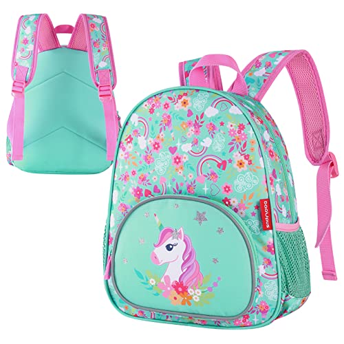 Daaupus 12-Inch Preschool Backpack for Girls, Kids Backpack for Boys & Girls, Perfect for Daycare and Preschool, Age 2-5 Years