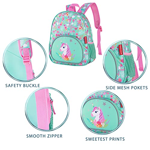 Daaupus 12-Inch Preschool Backpack for Girls, Kids Backpack for Boys & Girls, Perfect for Daycare and Preschool, Age 2-5 Years