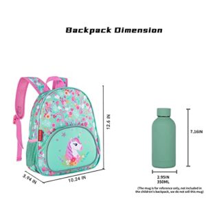 Daaupus 12-Inch Preschool Backpack for Girls, Kids Backpack for Boys & Girls, Perfect for Daycare and Preschool, Age 2-5 Years