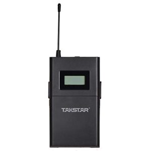 PENCHEN WPM-200R UHF Wireless Audio System Receiver LCD Display 6 Selectable Channels 50m Transmission Distance with in-Ear Headphones