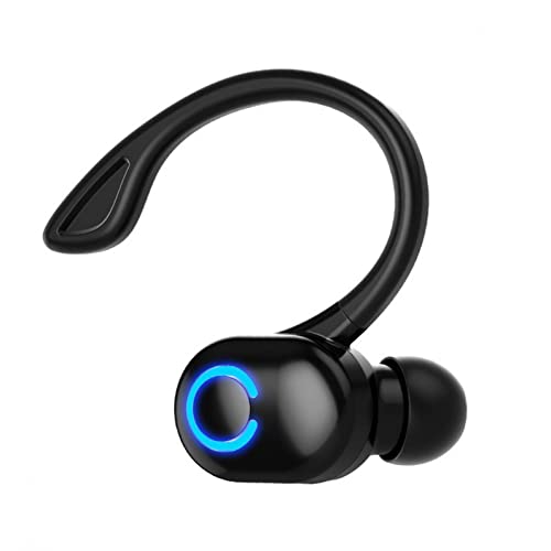 Single Ear Bluetooth Headset Earhook Wireless Bluetooth 5.2 Ultralight Business Headset with Microphone Suitable for Driving Business Office