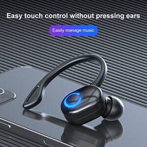 Single Ear Bluetooth Headset Earhook Wireless Bluetooth 5.2 Ultralight Business Headset with Microphone Suitable for Driving Business Office