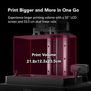 phrozen Sonic Mighty 8K LCD Resin 3D Printer, Monochrome/Mono LCD Screen, Mass-Produce 3D Printed Models with Ultra-high 8K Resolution, L21.8 x W12.3 x H23.5 Printing Volume