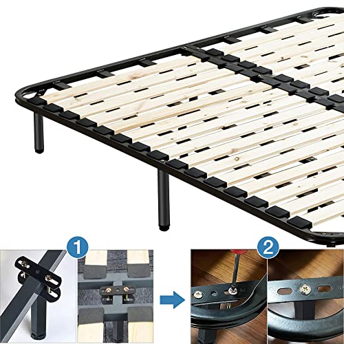 Pearabbit 2Pcs 5.9-8.6 Inch Adjustable Height Center Support Legs for Bed Frame Slat Furniture Feet Replacement, etc.