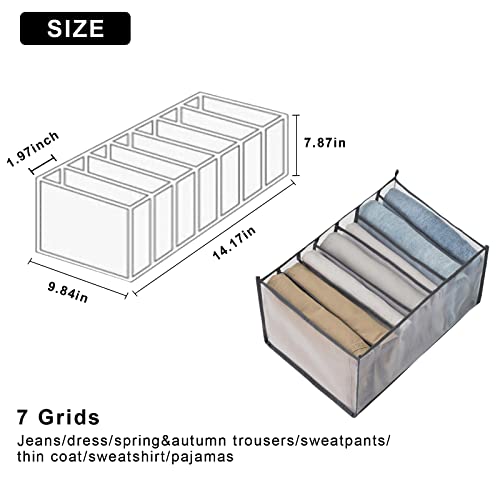 LANSKYWARE 3 PCs Drawer Organizers for Clothing,Clothes Drawer Mesh Separation Box,Wardrobe Folding Clothes Organizer Drawer Organizers,Storage Clothes Compartment Organizer for Pants Jeans T Shirt