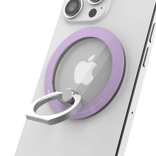 iRing Mag, Magnetic Phone Ring Holder, Kickstand, Grip for MagSafe, Wireless Charging Compatible with iPhone, Galaxy, and Other Smartphones with MagSafe Case (Pale Violet)