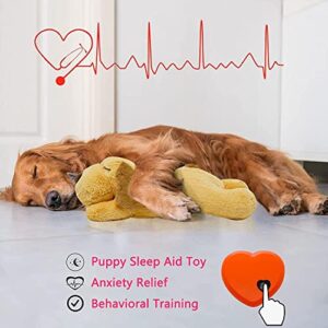 HonourHope Dog Heartbeat Toy for Anxiety Relief, Dog Soft Plush Toy Pet Calming Puppy Behavioral Training Aid Toy Pet Companion Pillow for Puppy Dog Cat Kitty Pets - Dog