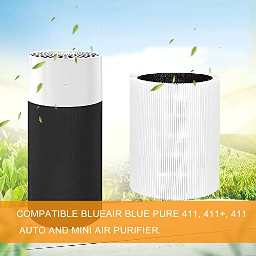 IZSOHHOME Replacement Filter for Blueair Blue Pure 411 Genuine,411+,411 Auto and MINI Air Purifiers(2 Sets)