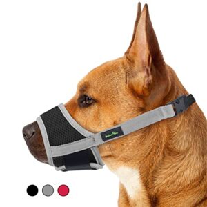 brilliant paw dog muzzle, breathable cloth muzzle anti barking biting chewing, soft muzzle dog with adjustable velcro, muzzles for extra small, small, medium and large sized dog