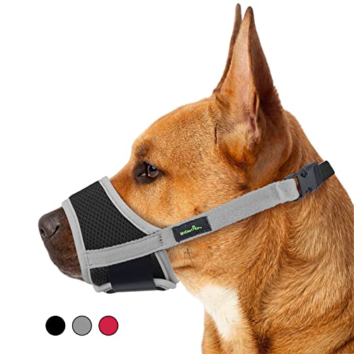 Brilliant Paw Dog Muzzle, Breathable Cloth Muzzle Anti Barking Biting Chewing, Soft Muzzle Dog with Adjustable Velcro, Muzzles for Extra Small, Small, Medium and Large Sized Dog