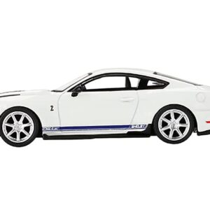 Truescale Miniatures Shelby GT500 Dragon Snake Concept Oxford White w/Blue Stripes & GraphicsEd to 4200 pcs 1/64 Diecast Model Car by True Scale MGT00318