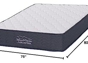 Novezza Home 12 Inch Hybrid Support Mattress/Bed-in-a-Box/CertiPUR-US Certified Foam, King (NOVHM-S), Medium, White