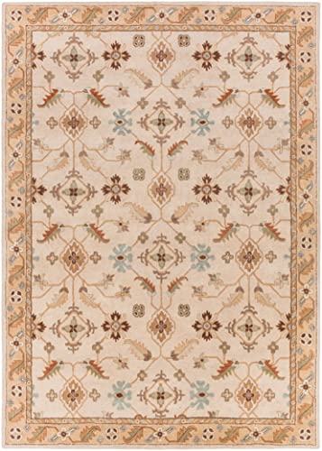 Mark&Day Area Rugs, 10x14 Vauxhall Traditional Khaki Area Rug Beige Cream Carpet for Living Room, Bedroom or Kitchen (10' x 14')