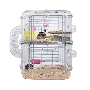 mlohasing hamster cages and habitats,rat cage with hamster accessories including hamster ball，food dish, water bottle，small animal cage and playpen