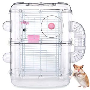 MLOHASING Hamster Cages and Habitats,Rat Cage with Hamster Accessories Including Hamster Ball，Food Dish, Water Bottle，Small Animal Cage and Playpen