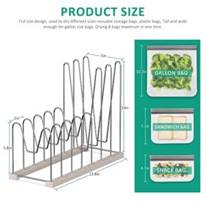 SHILFID Plastic Bag Drying Rack,Drying Rack for Reusable Bag,Silicone Bag Drying Rack,Gallon Bag Drying Rack,Bottle Drying Rack, Drying Rack for Gloves,Glasses