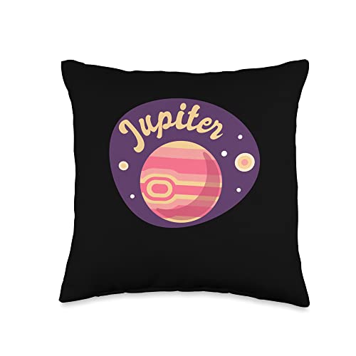 Jupiter Design Solar System with The Planet Jupiter Throw Pillow, 16x16, Multicolor