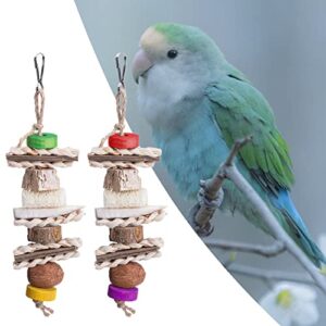 lamphle Parrot Bite Toy Exquisite Decompression Stable Pet Bird Parrot Bite Toy Compatible with Macaw Multicolor