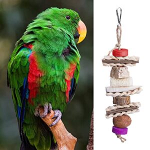 lamphle Parrot Bite Toy Exquisite Decompression Stable Pet Bird Parrot Bite Toy Compatible with Macaw Multicolor