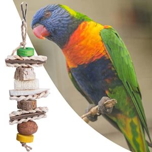 lamphle Parrot Bite Toy Exquisite Decompression Stable Pet Bird Parrot Bite Toy Compatible with Macaw Multicolor