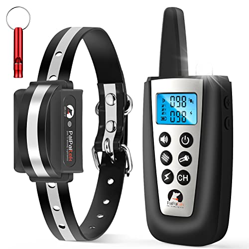 PaiPaitek Bark Collar with Remote, Automatic Bark and Training Collar Combo with Beep, Vibration, Shock, Auto Bark Mode, Up to 3300ft Range Dog Shock Collar for Small, Large and Medium Dogs