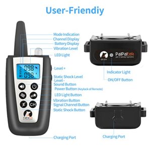 PaiPaitek Bark Collar with Remote, Automatic Bark and Training Collar Combo with Beep, Vibration, Shock, Auto Bark Mode, Up to 3300ft Range Dog Shock Collar for Small, Large and Medium Dogs