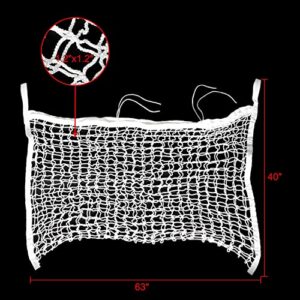 Mono-gatari Slow Feed Hay Net Bag Full Day for Horses, Goat Feeder Hay Net Horse Feeding Small Holes Adjustable Grazing Feeder (63" Length x 40" Width)