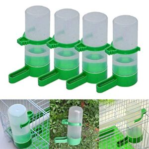 ochine 4pcs bird water feeder plastic drinker waterer clip food dispenser feeders automatic birds feeders hanging cage water dispenser feeders for parrot budgie cockatiel lovebirds chicken