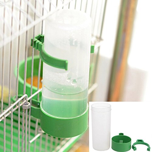 Ochine 4Pcs Bird Water Feeder Plastic Drinker Waterer Clip Food Dispenser Feeders Automatic Birds Feeders Hanging Cage Water Dispenser Feeders for Parrot Budgie Cockatiel Lovebirds Chicken