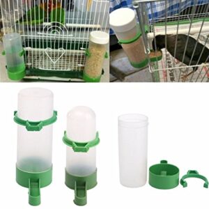 Ochine 4Pcs Bird Water Feeder Plastic Drinker Waterer Clip Food Dispenser Feeders Automatic Birds Feeders Hanging Cage Water Dispenser Feeders for Parrot Budgie Cockatiel Lovebirds Chicken