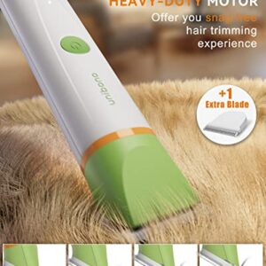 unibono Dog Cat Grooming Kit, All-in-One Low Small Noise Paw Trimmer Electric Puppy Hair Clippers Rechargeable Cordless IPx7 Waterproof Claw Trimmer Shaver Nail Grinder for Small to Medium Pet