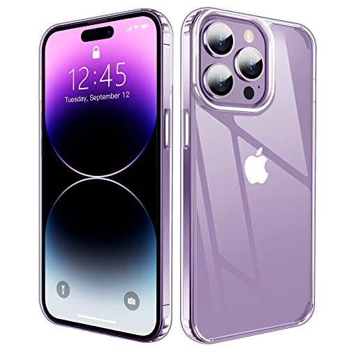 Wilbur Designed for iPhone 14 Pro Max Case Clear,[Anti-Yellowing & Non-Slip] Transparent Shockproof Protective Phone Cases Slim Thin Cute Cover for iPhone 14 Pro Max Released 2022