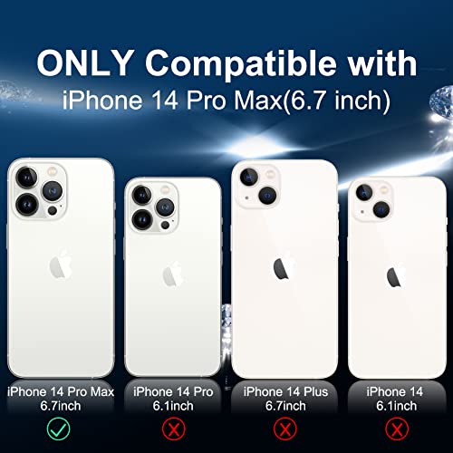 Wilbur Designed for iPhone 14 Pro Max Case Clear,[Anti-Yellowing & Non-Slip] Transparent Shockproof Protective Phone Cases Slim Thin Cute Cover for iPhone 14 Pro Max Released 2022