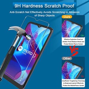 【3+3 PACK】Coolpow Designed for Motorola Moto G Pure Screen Protector Tempered Glass Film,【EasyInstall Tool】9H Hardness, Anti-Scratch,Ultra HD,Scratch Resistant, Easy Install,Case Friendly, Bubble Free